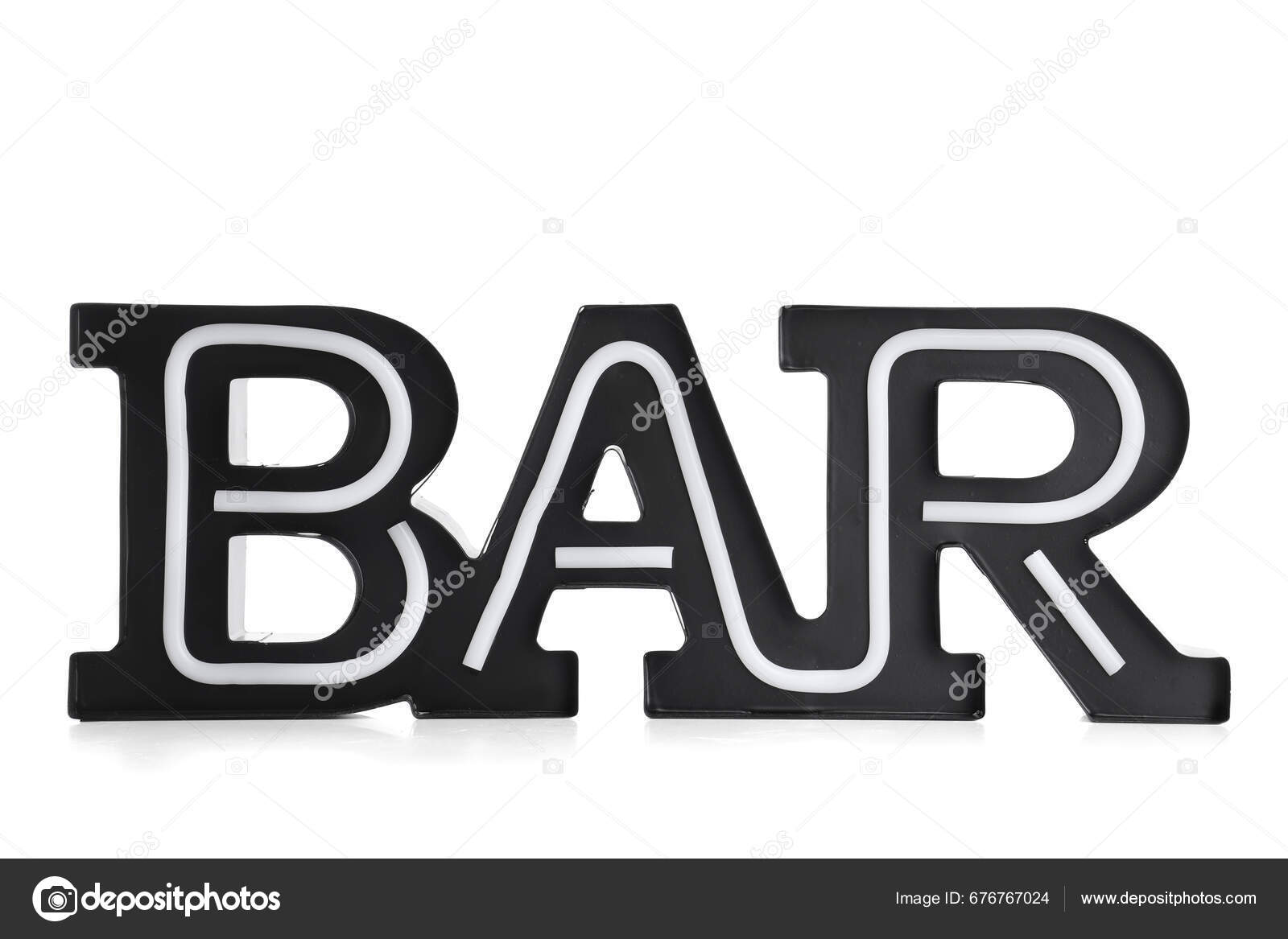 Sign Shape Word Bar Isolated White Background Stock Photo by ©serezniy ...