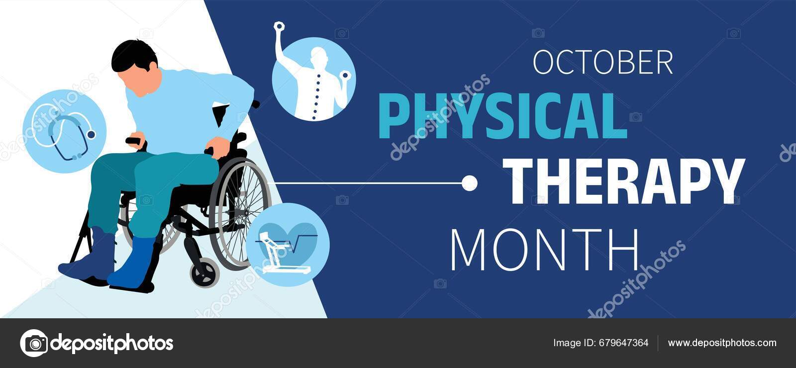 Long Banner Physical Therapy Month Stock Vector by ©serezniy 679647364