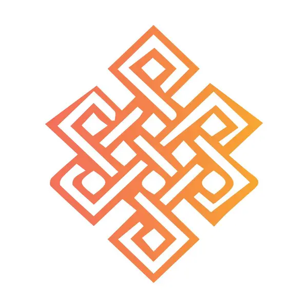 Símbolo budista Shrivatsa sobre fondo blanco 2024