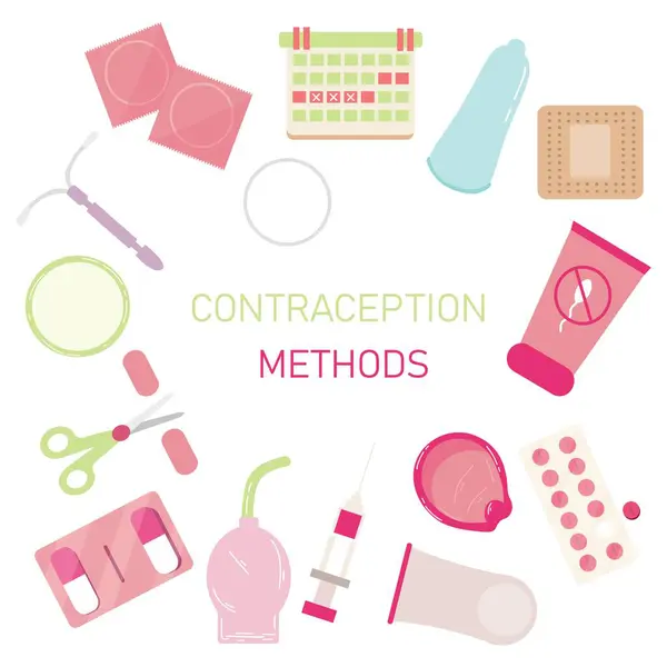 Human Uterus Different Contraceptive Methods Sperm Cells White ...