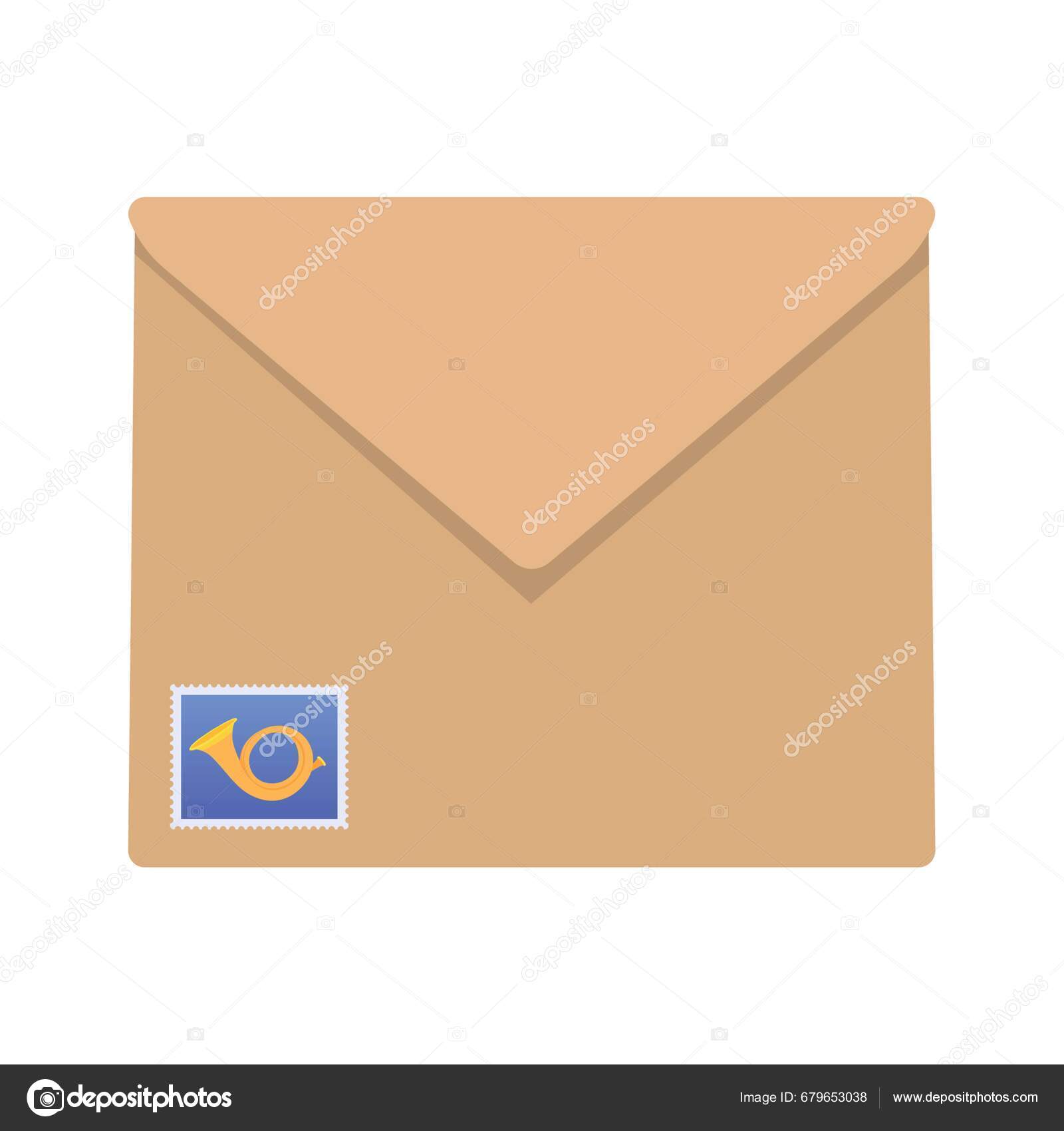 Paper Envelope Post Mark White Background Stock Vector by ©serezniy ...