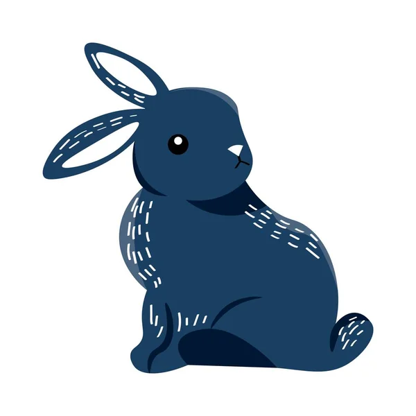 Cute Fluffy Rabbit White Background Stock Vector by ©serezniy 679647790