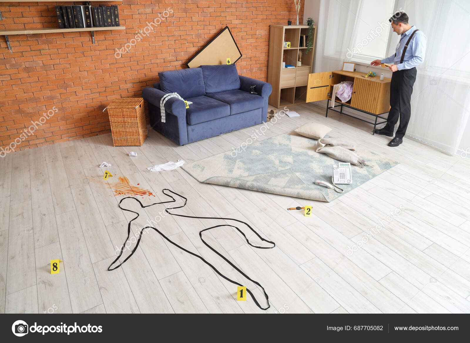 Fbi Agent Working Crime Scene — Stock Photo © serezniy #687705082