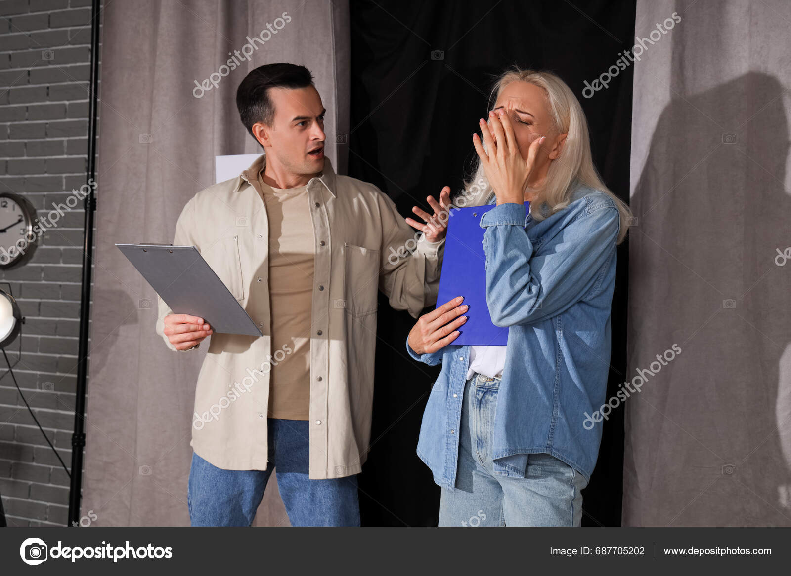 Actors Casting Stage Audition Room — Stock Photo © serezniy #687705202