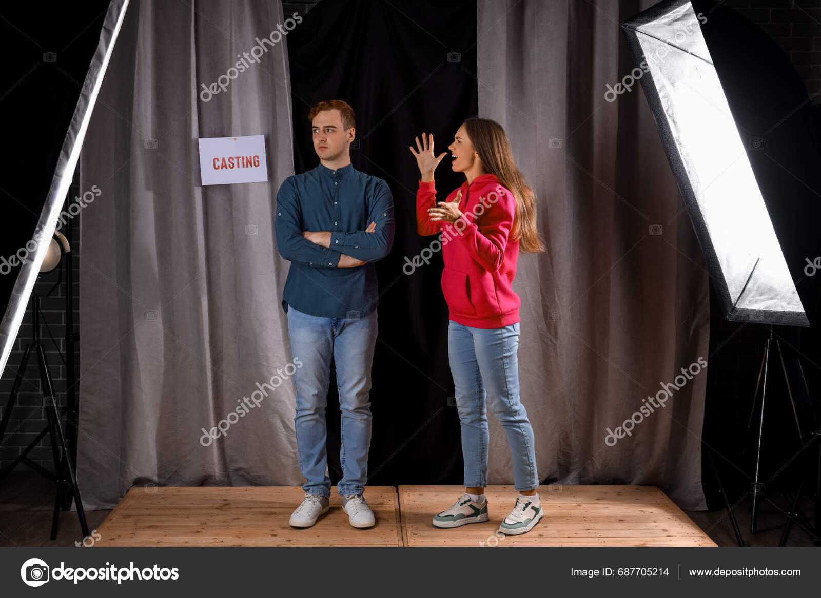 Actors Casting Stage Audition Room — Stock Photo © serezniy #687705214