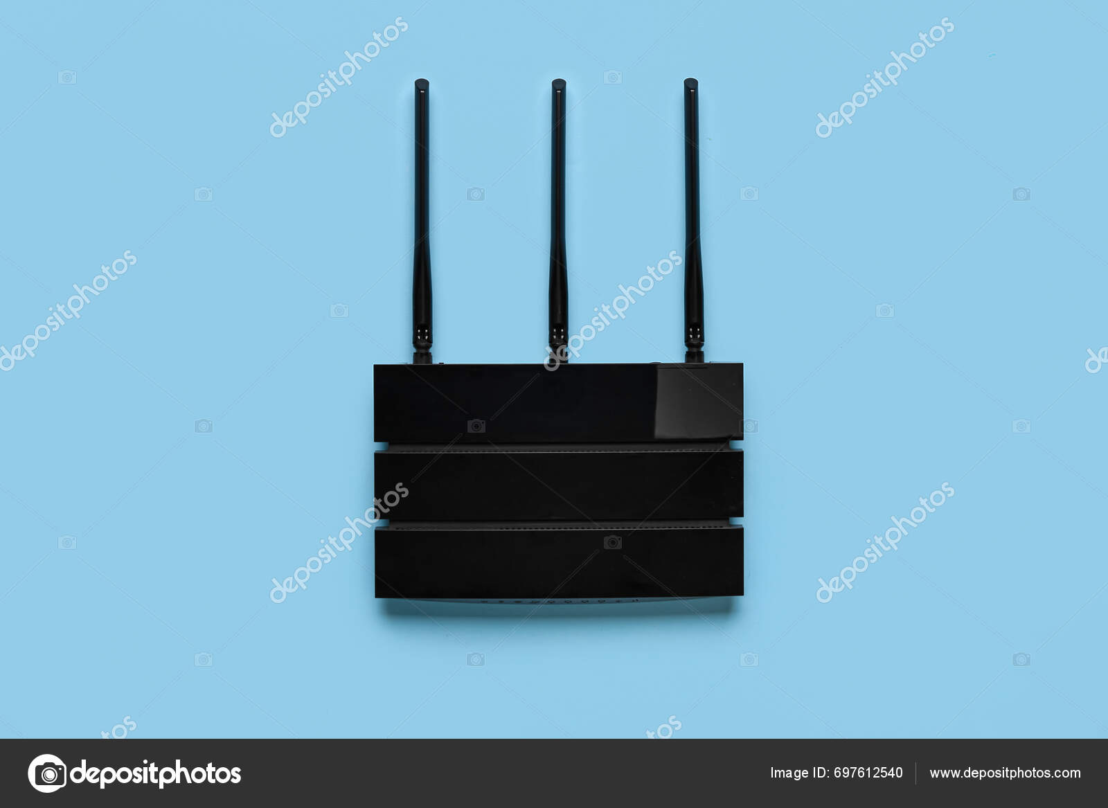 Modern Router Blue Background — Stock Photo © serezniy #697612540