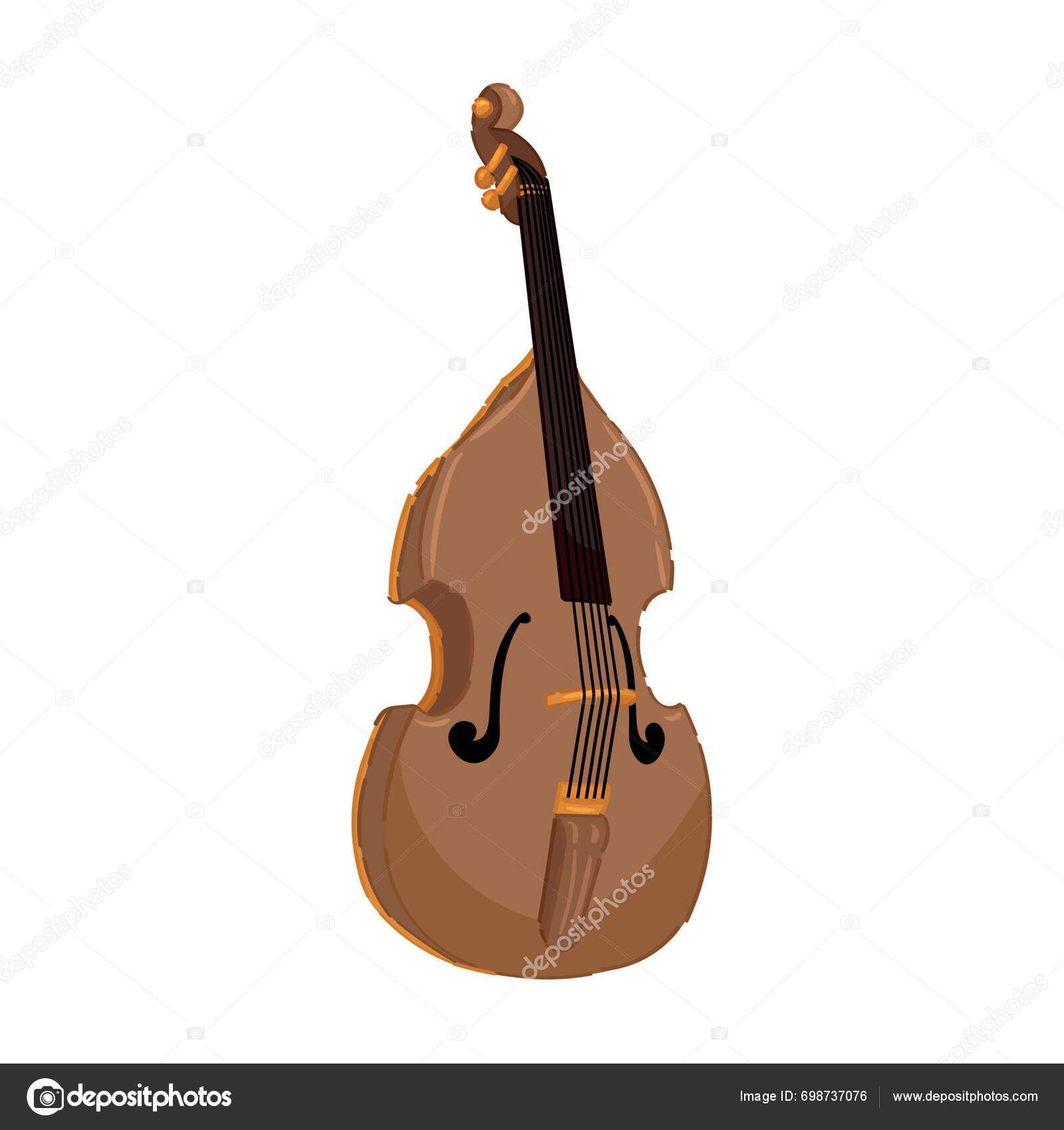 Double Bass White Background Stock Vector by ©serezniy 698737076