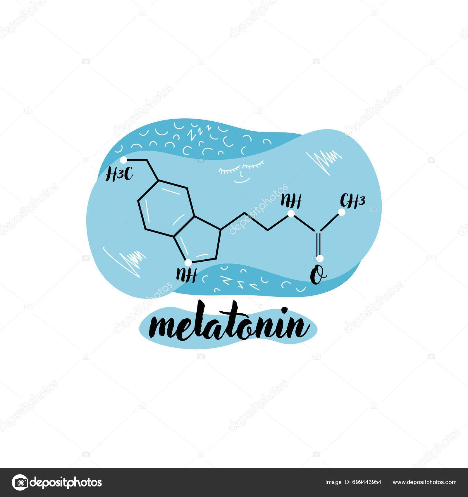 Structural Chemical Formula Melatonin Hormone White Background Stock Vector by ©serezniy 699443954