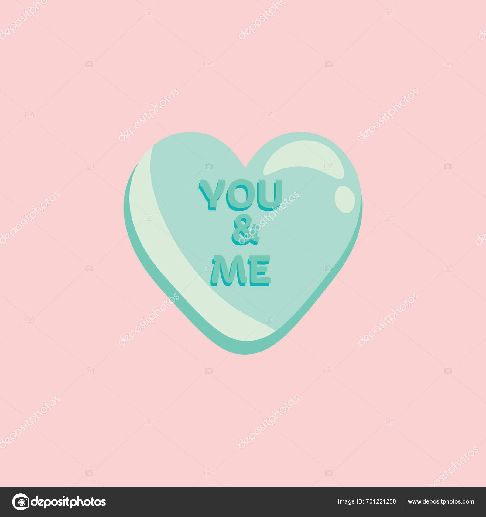 Heart Shaped Candy Text You Pink Background Valentine's Day Celebration ...