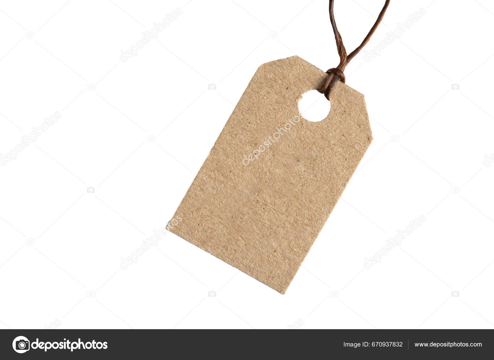 Paper Brown Tag Isolate White — Stock Photo © shirophoto #670937832