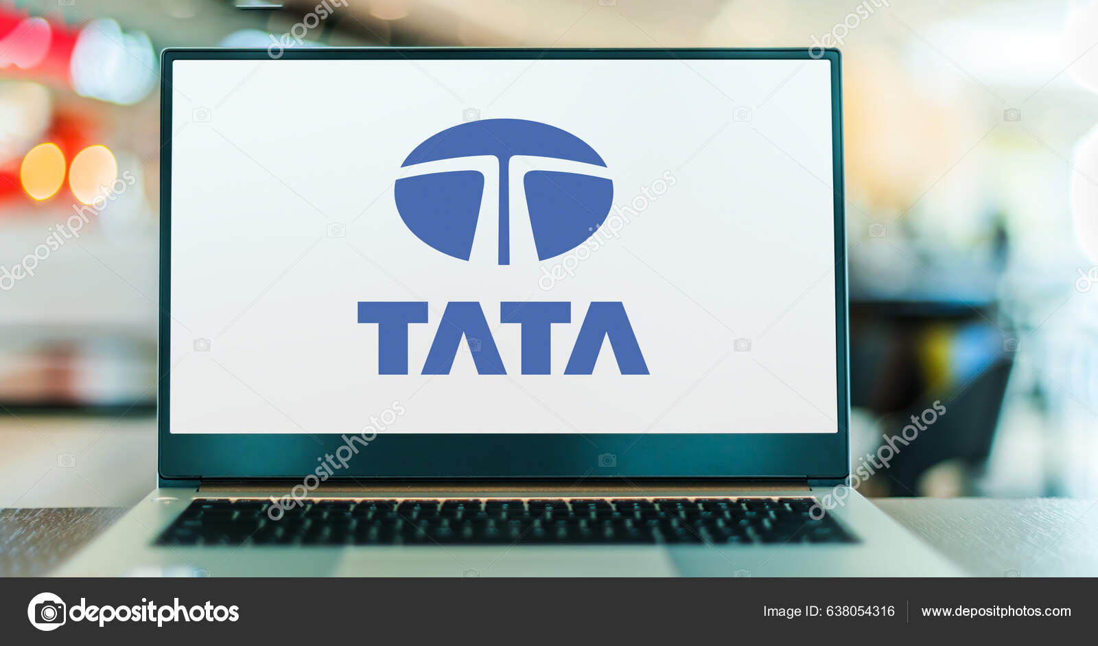 Poznan Pol May 2022 Laptop Computer Displaying Logo Tata Group – Stock ...