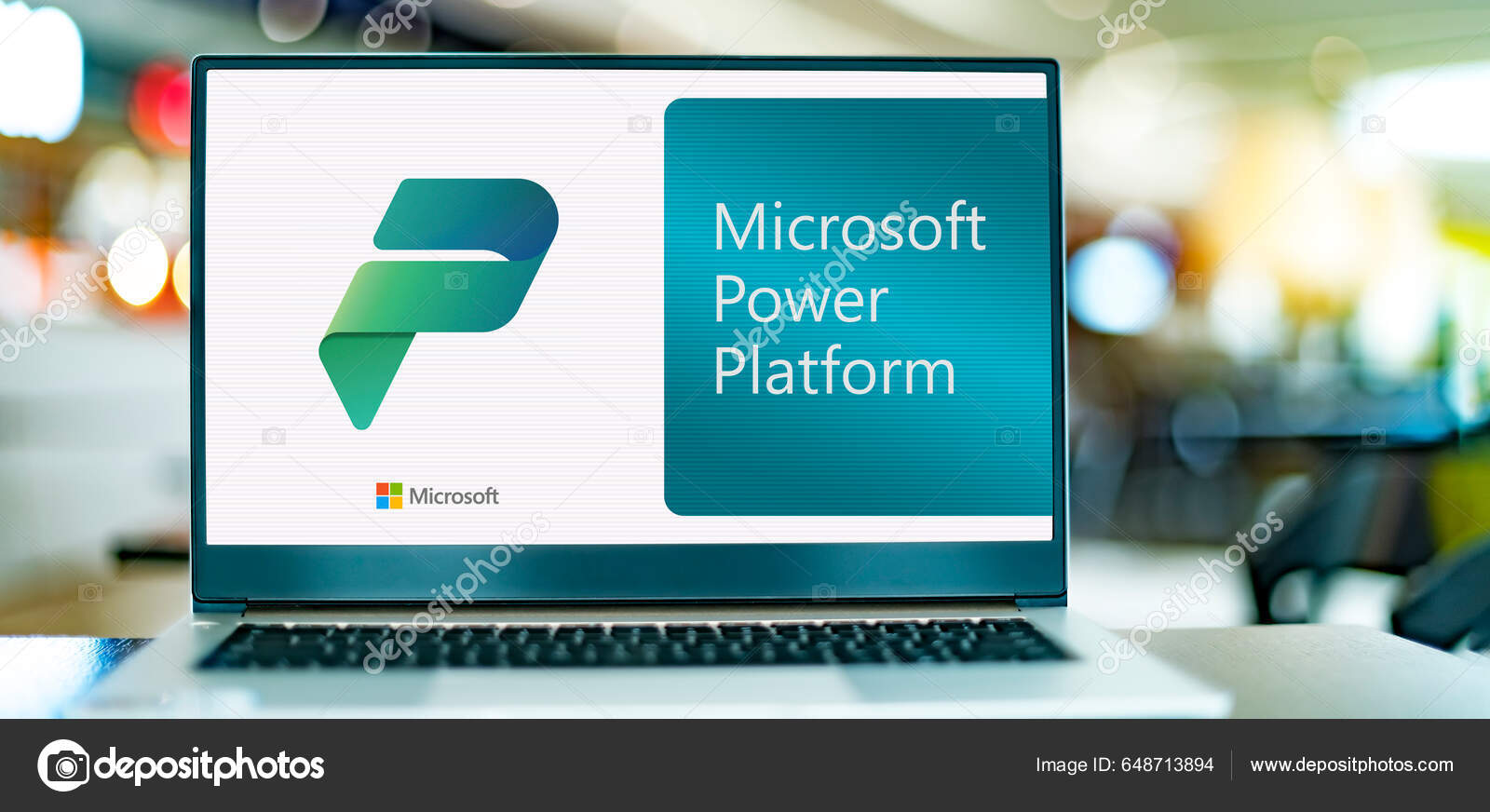 Poznan Pol Mar 2023 Laptop Computer Displaying Logo Microsoft Power — Stock Editorial Photo ...