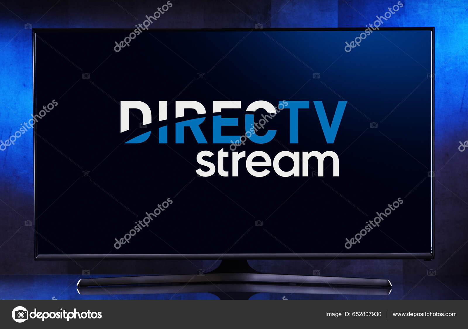 Poznan Pol Apr 2023 Flat Screen Set Displaying Logo Directv — Stock ...