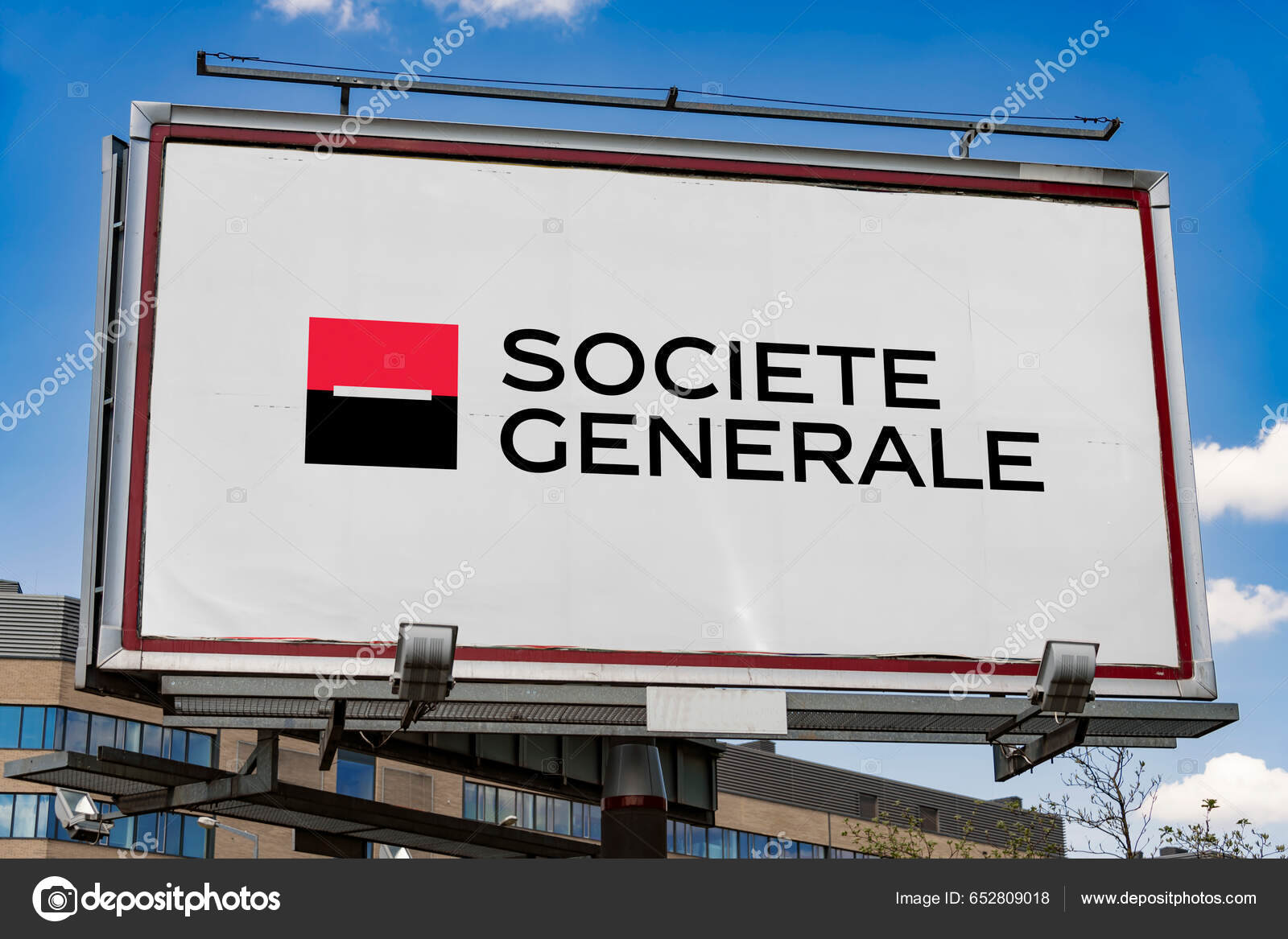 Poznan Pol Mar 2023 Advertisement Billboard Displaying Logo Societe ...