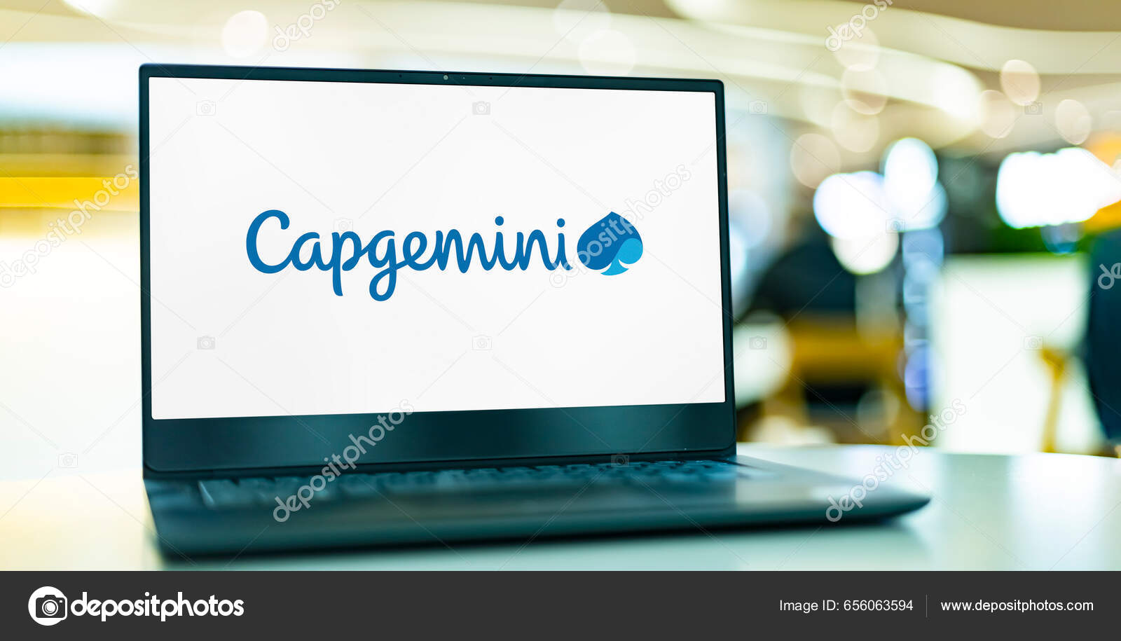 Poznan Pol Apr 2022 Laptop Computer Displaying Logo Capgemini French – Stock Editorial Photo ...