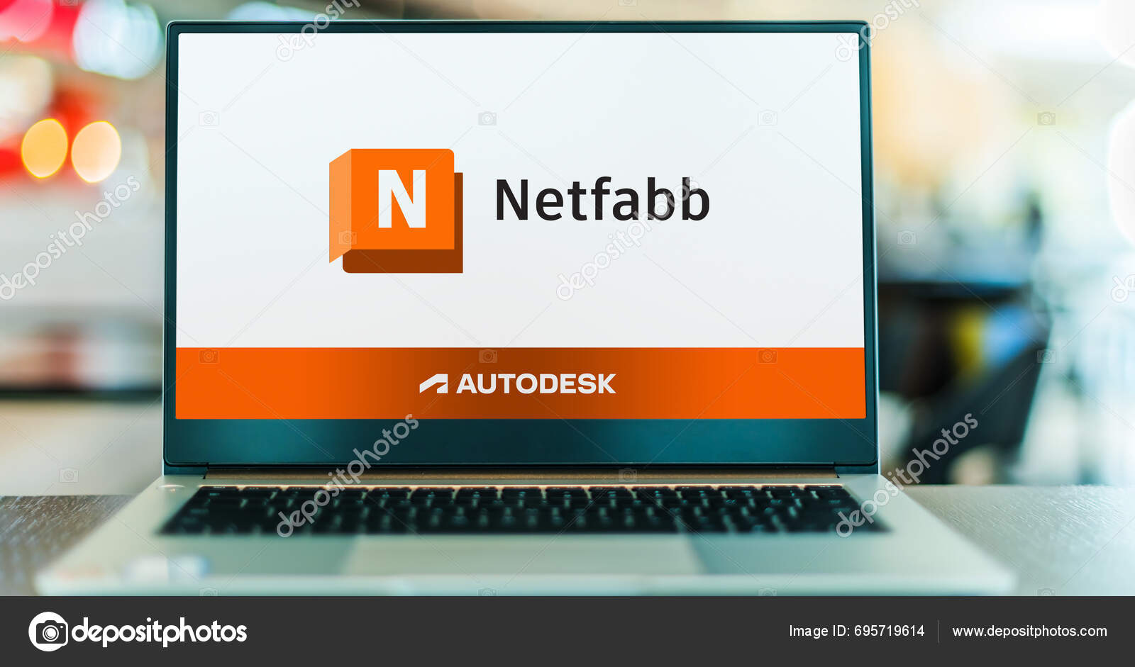 Poznan Pol Dec 2023 Laptop Computer Displaying Logo Autodesk Netfabb ...