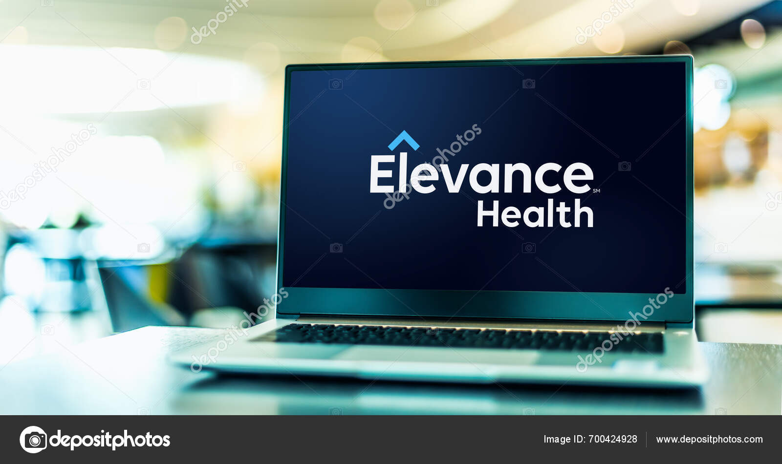 Poznan Pol Jan 2024 Laptop Computer Displaying Logo Elevance Health ...