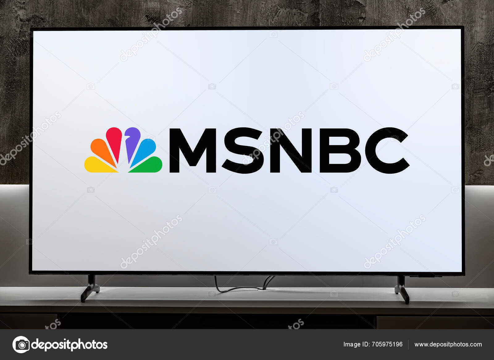 Poznan Pol Mar 2024 Flat Screen Set Displaying Logo Msnbc — Stock ...