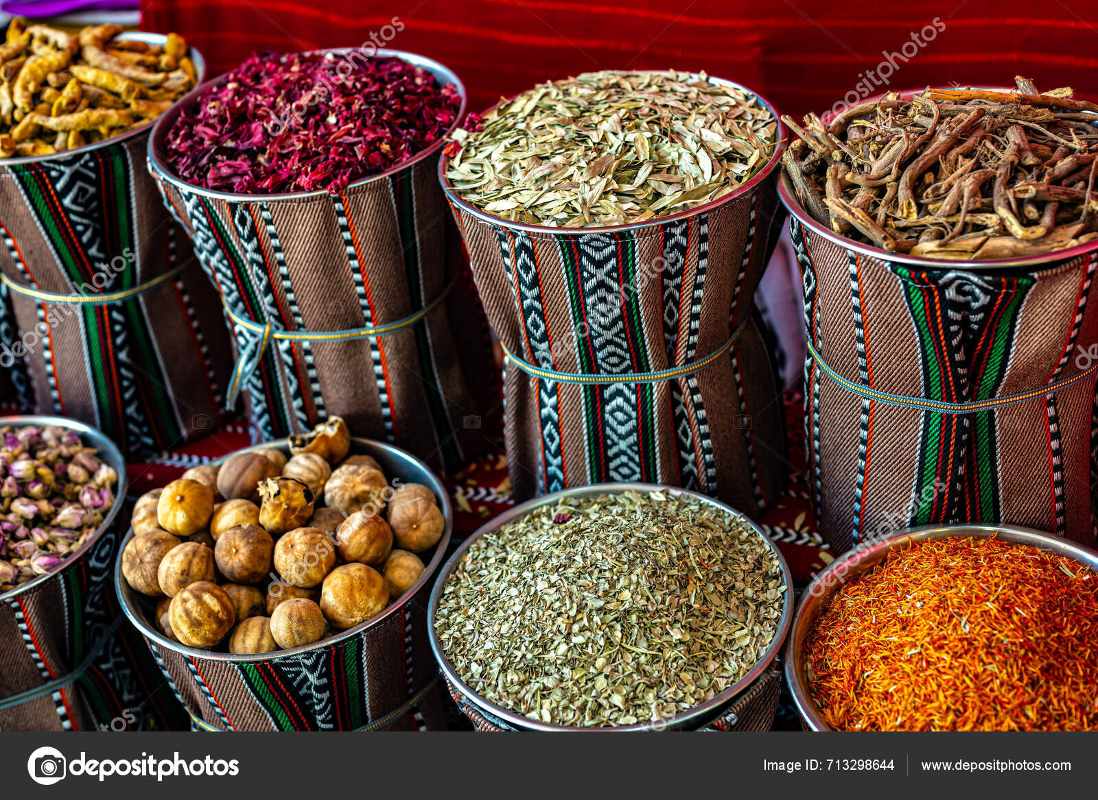 Variety Spices Herbs Souq Muttrah Muscat Oman — Stock Photo ...