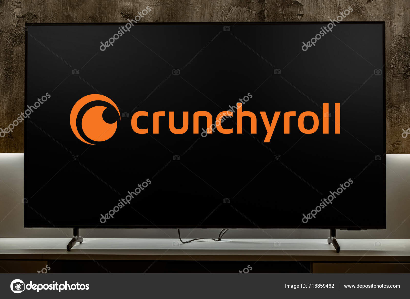 Poznan Pol May 2024 Flat Screen Set Displaying Logo Crunchyroll — Stock ...