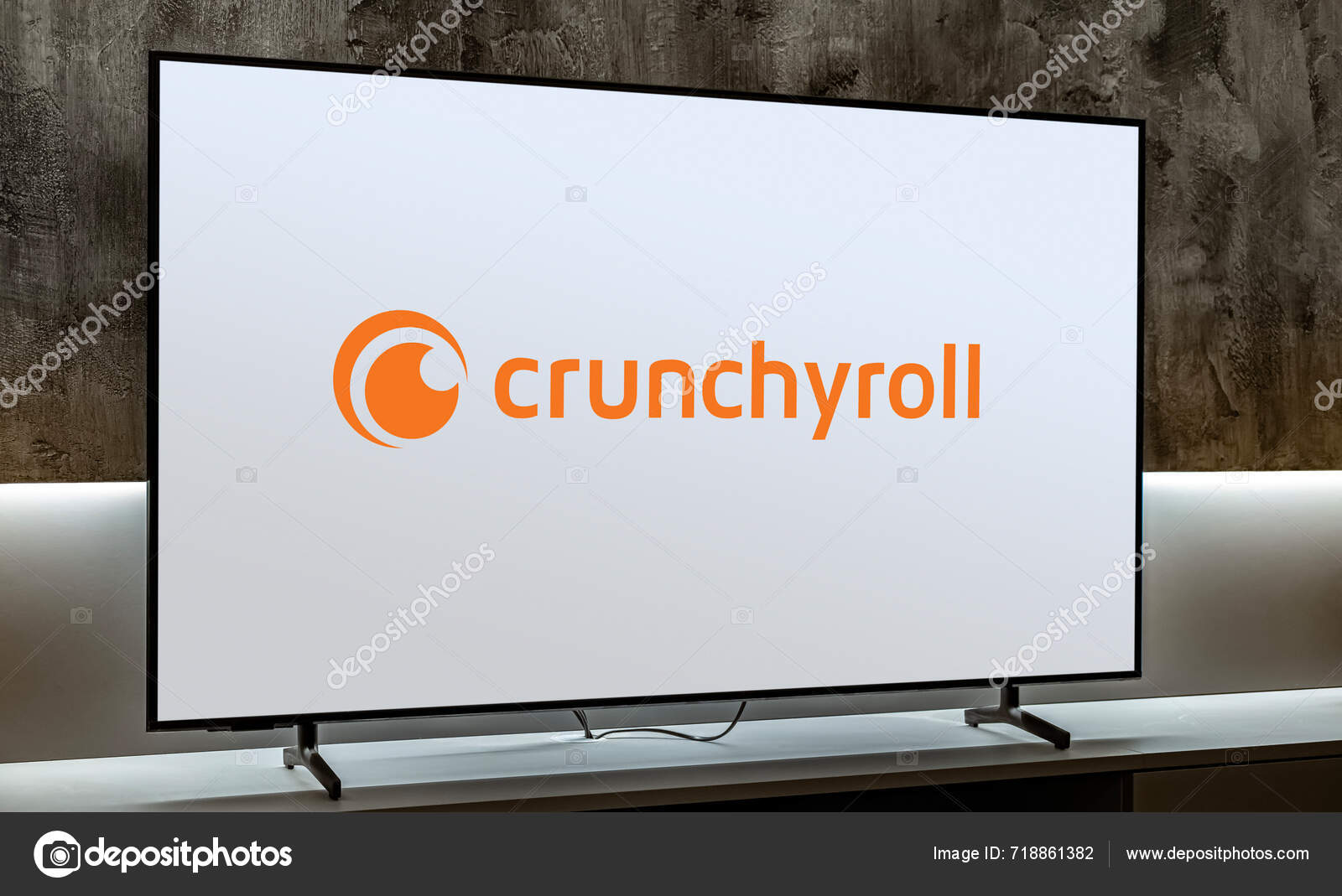 Poznan Pol May 2024 Flat Screen Set Displaying Logo Crunchyroll — Stock ...