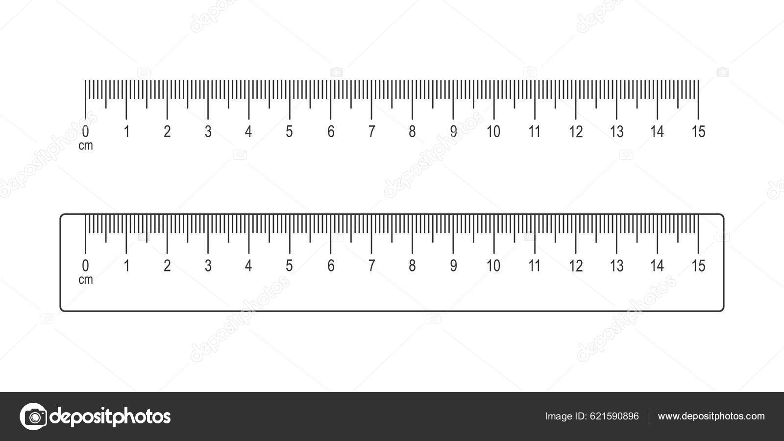 Centimeter Scale Ruler Isolated White Background Math Geometric Tool ...