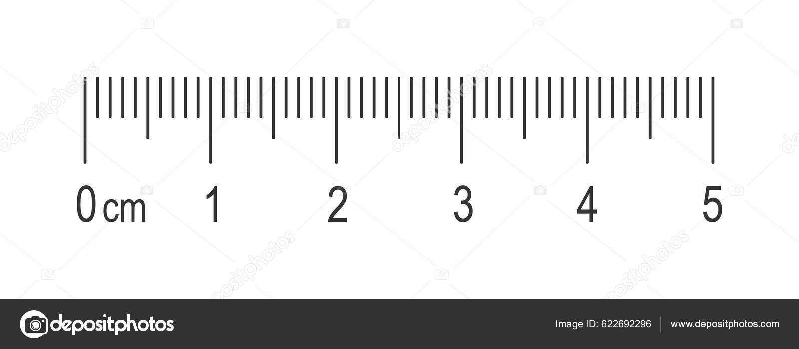 Escala Regla Centímetros Con Marcado Números Plantilla Herramienta ...