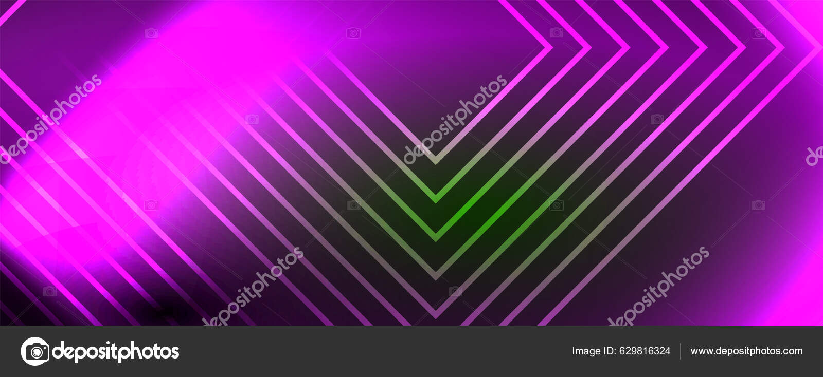 Neon Glowing Techno Lines Tech Futuristic Abstract Background Template ...