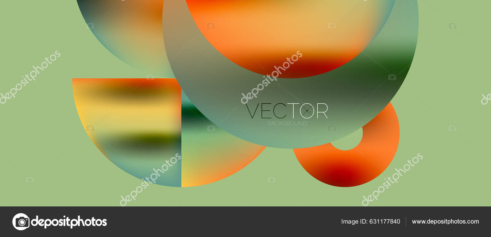 Geometric Abstract Panorama Wallpaper Background Shapes Circles ...