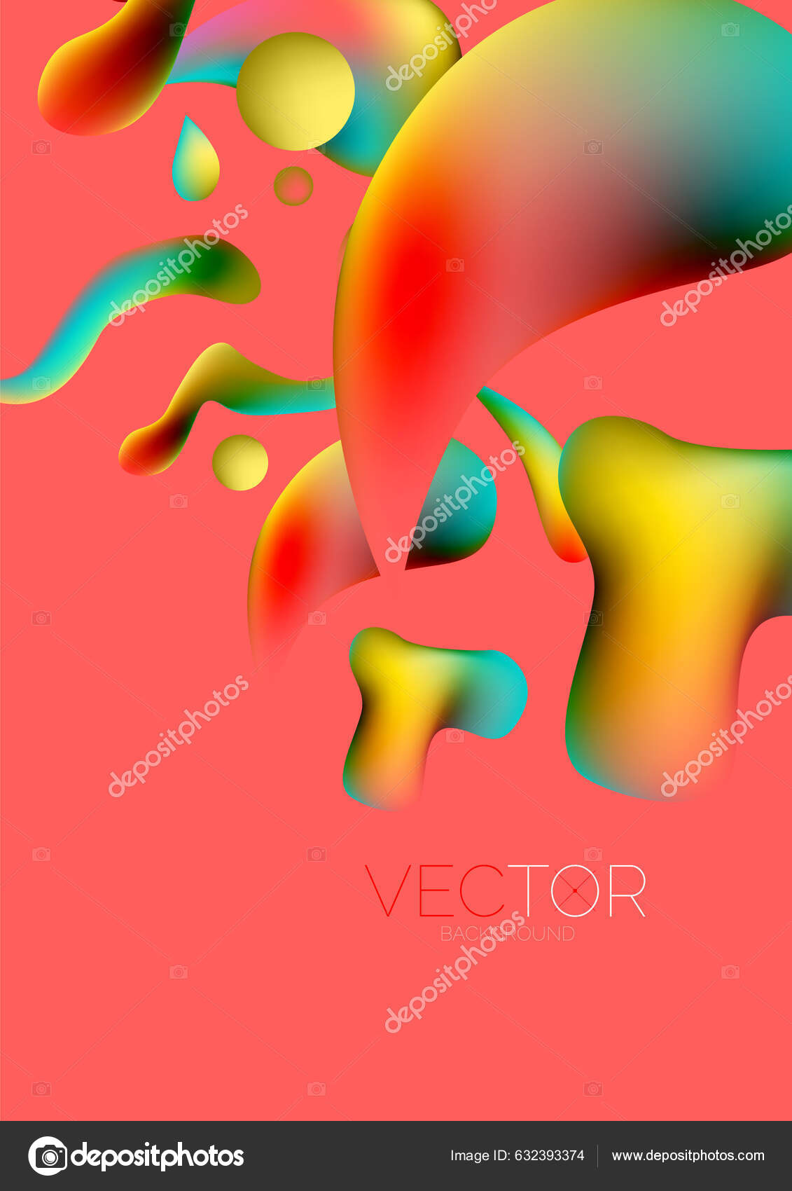 Fluid Shapes Vertical Wallpaper Background Vector Illustration Banner ...