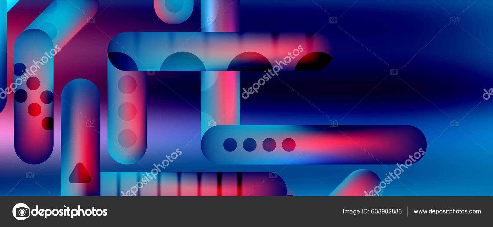 Techno Shapes Lines Abstract Background Glossy Elements Vector ...