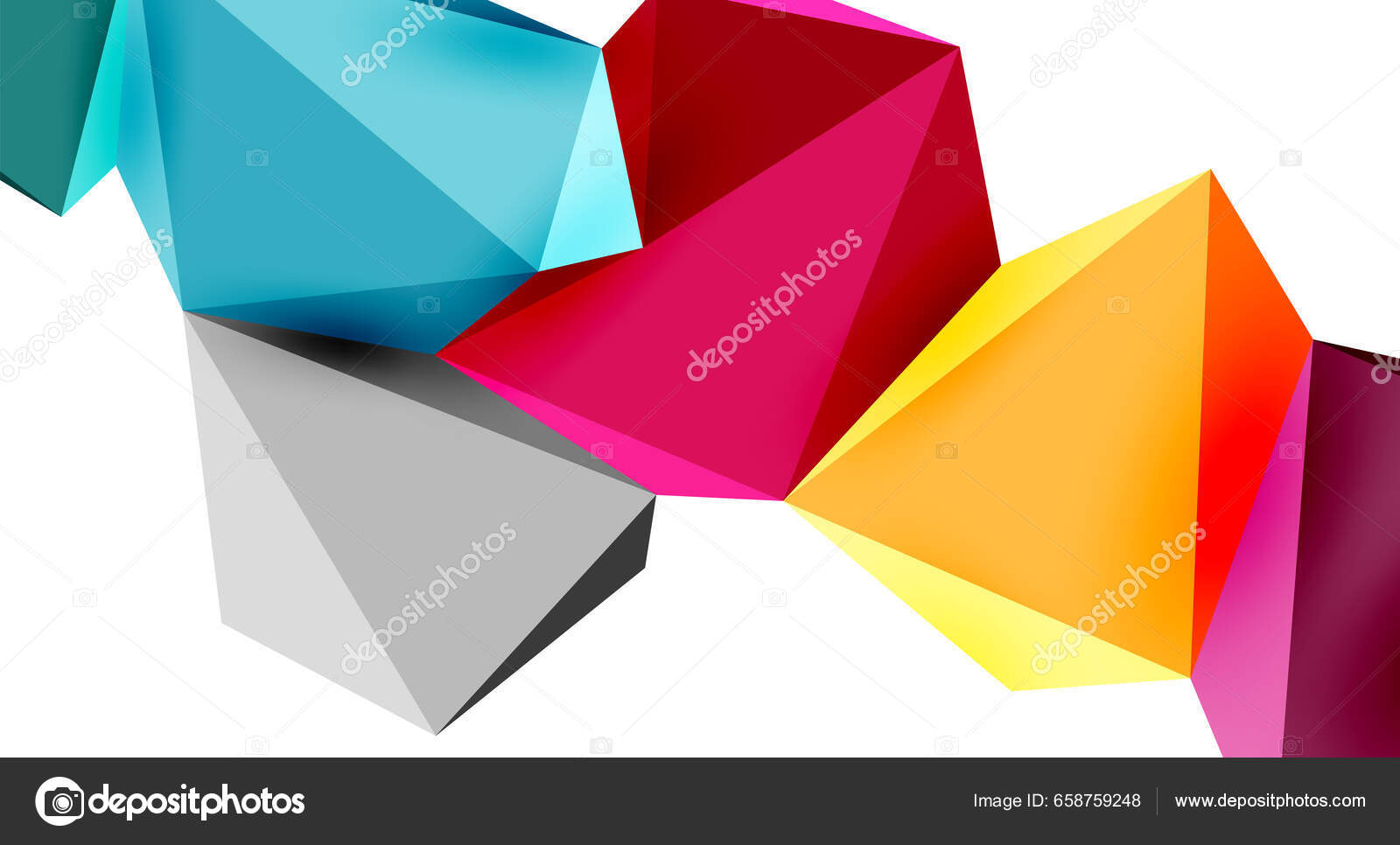 Low Poly Triangle Design Elements Stock Vector by ©akomov 658759248