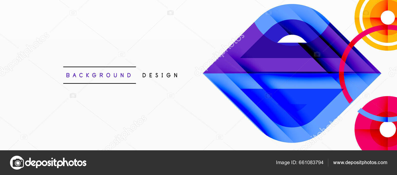 Colorful Triangles Shapes Background Template Wallpaper Banner ...