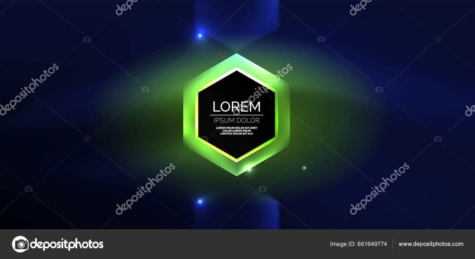 Hexagon Abstract Background Techno Glowing Neon Hexagon Shapes Vector ...