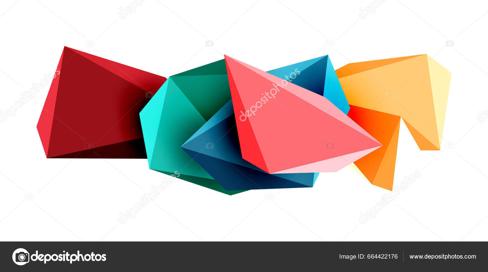 Low Poly Triangle Design Elements Geometric Concept Banner Background ...