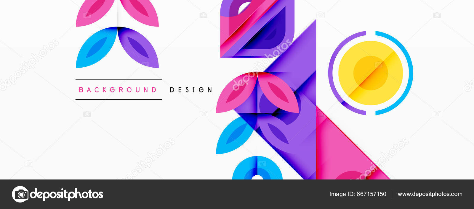 Colorful Triangles Shapes Background Template Wallpaper Banner ...