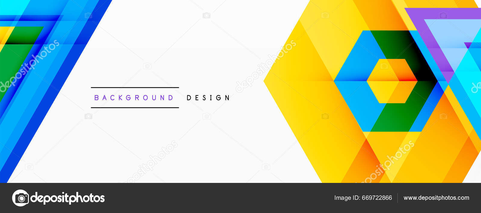 Geometric Shapes Vector Design Dynamic Shadow Effect Features ...