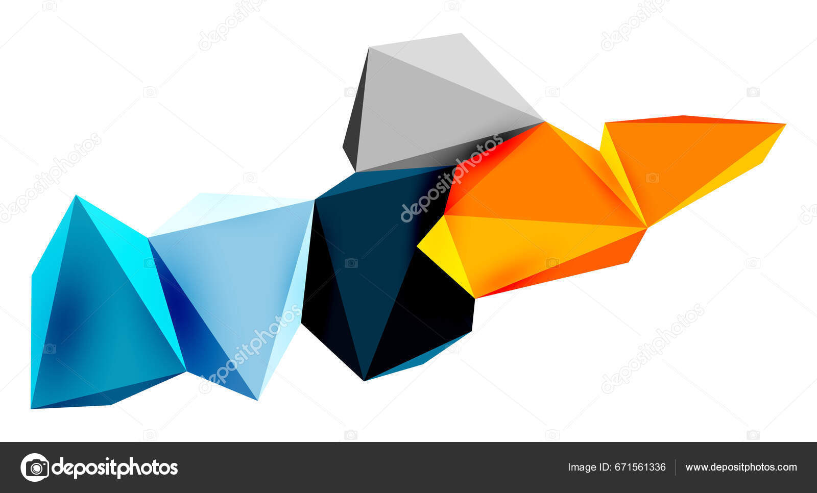 Low Poly Triangle Design Elements Stock Vector by ©akomov 671561336