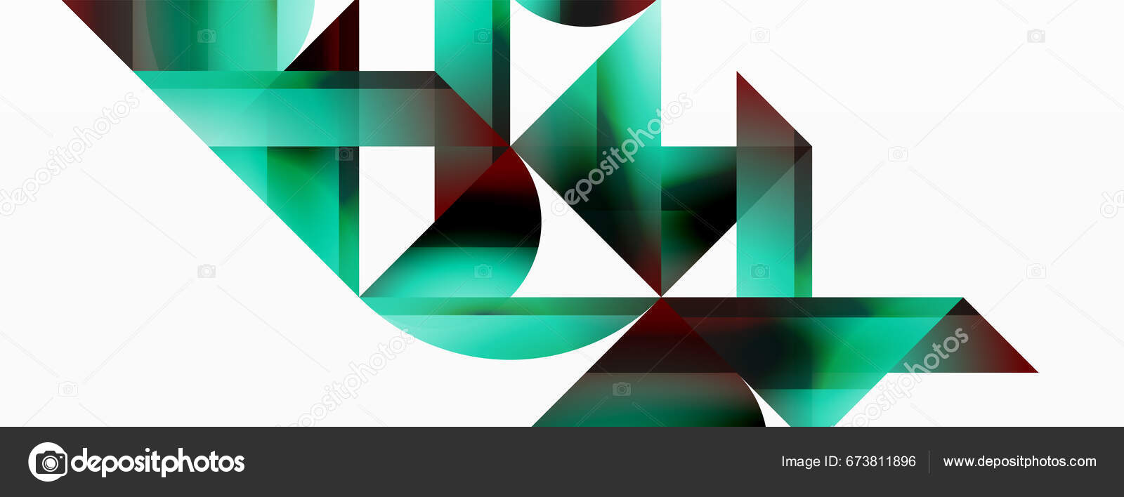 Gradient Color Triangles Circles White Dynamic Blend Creating ...