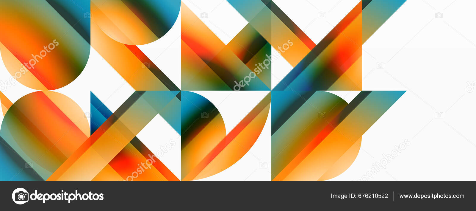 Gradient Color Triangles Circles White Dynamic Blend Creating ...