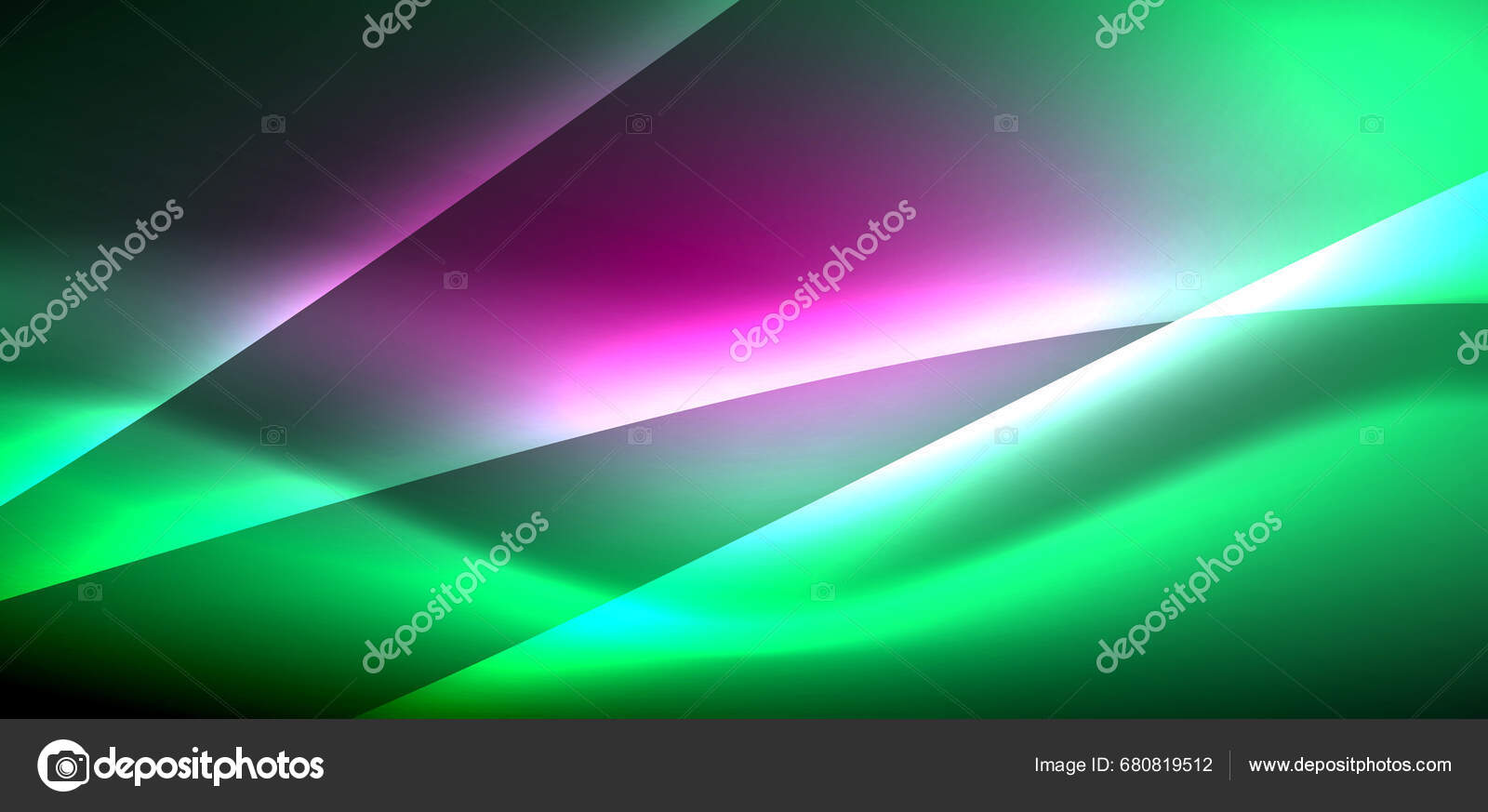 Dynamic Waves Ethereal Glow Neon Lights Concept Merges Fluidity Motion ...