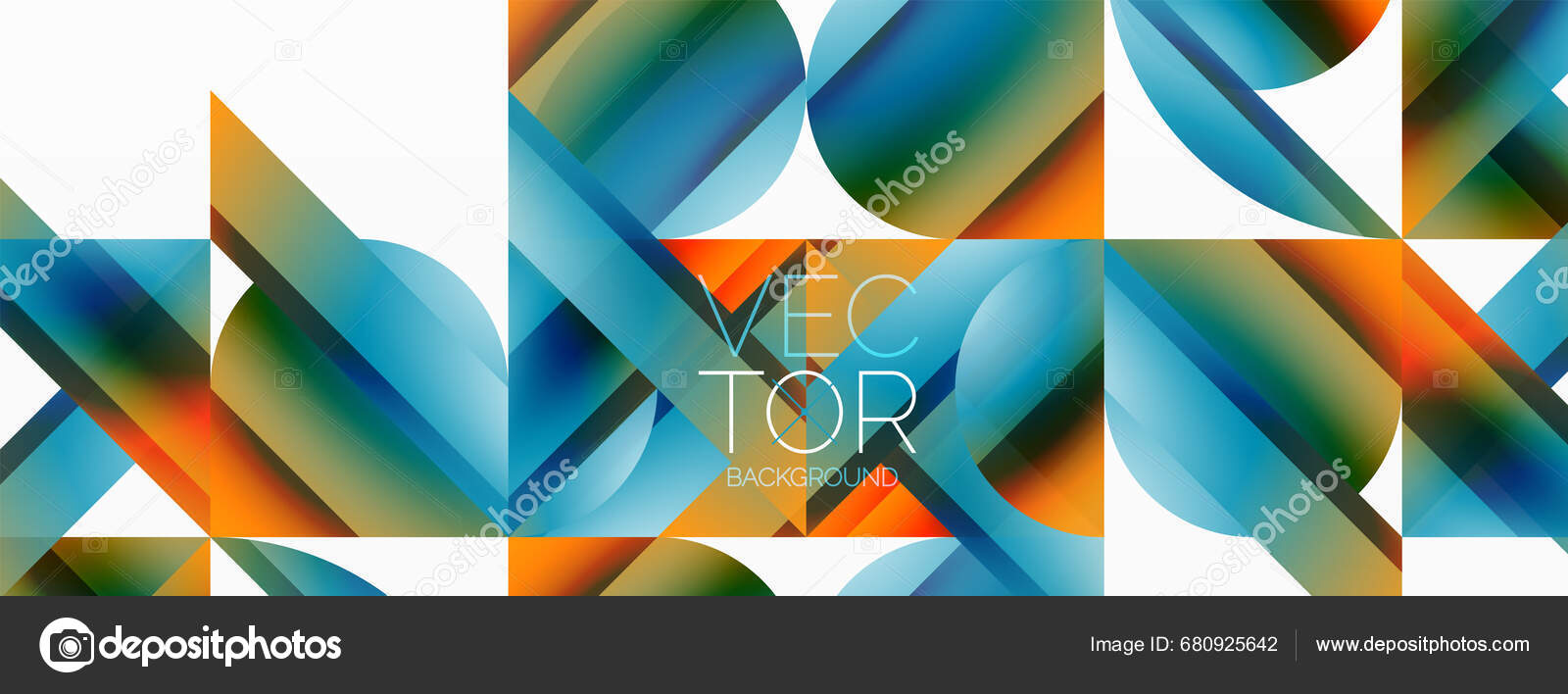 Gradient Color Triangles Circles White Dynamic Blend Creating ...