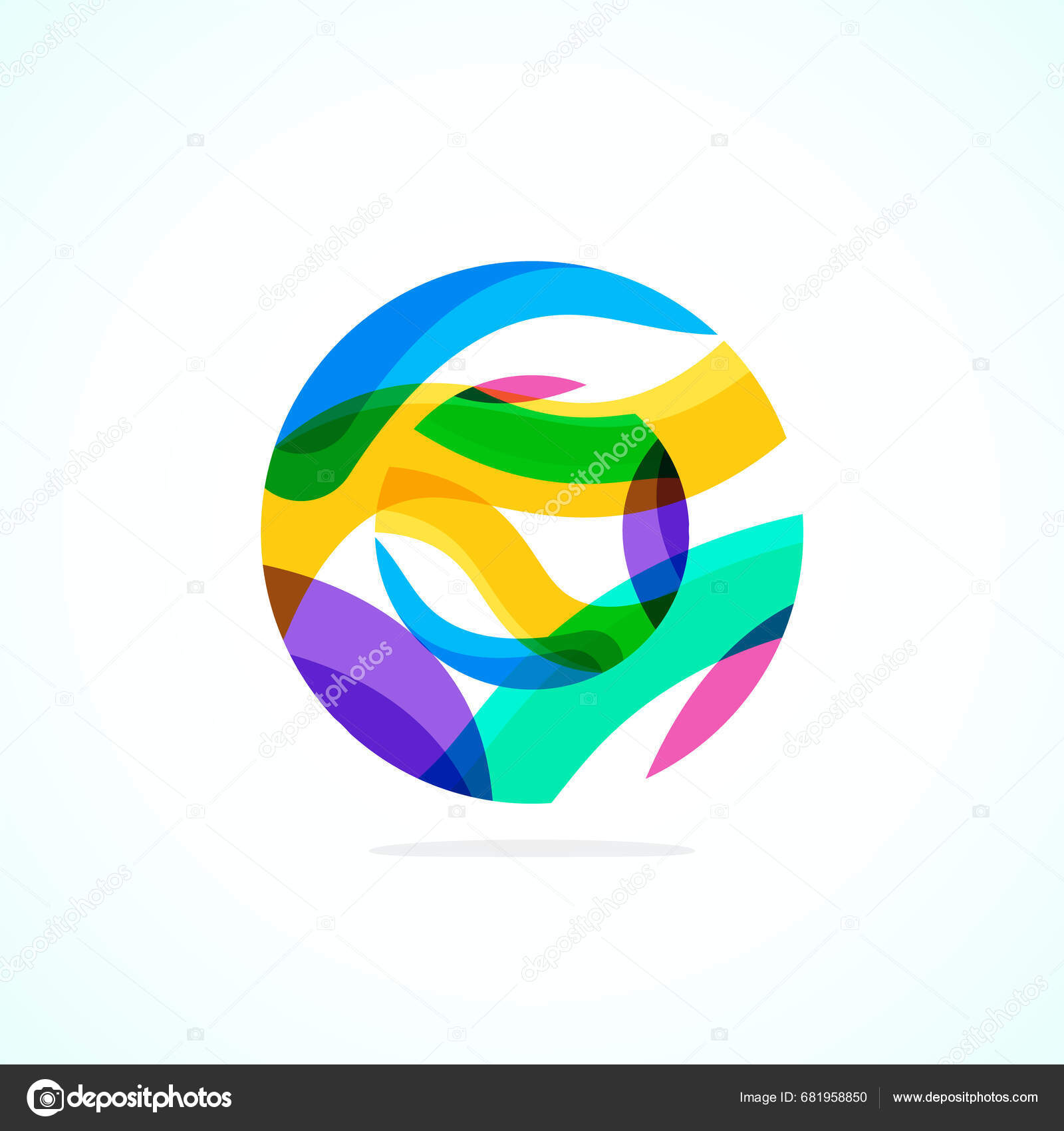 Abstract Circle Logo Minimalist Emblem Timeless Universal Shape Circle ...