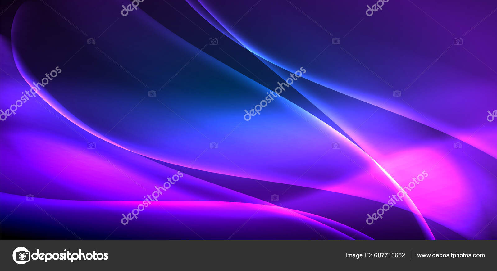 Dynamic Waves Ethereal Glow Neon Lights Concept Merges Fluidity Motion ...