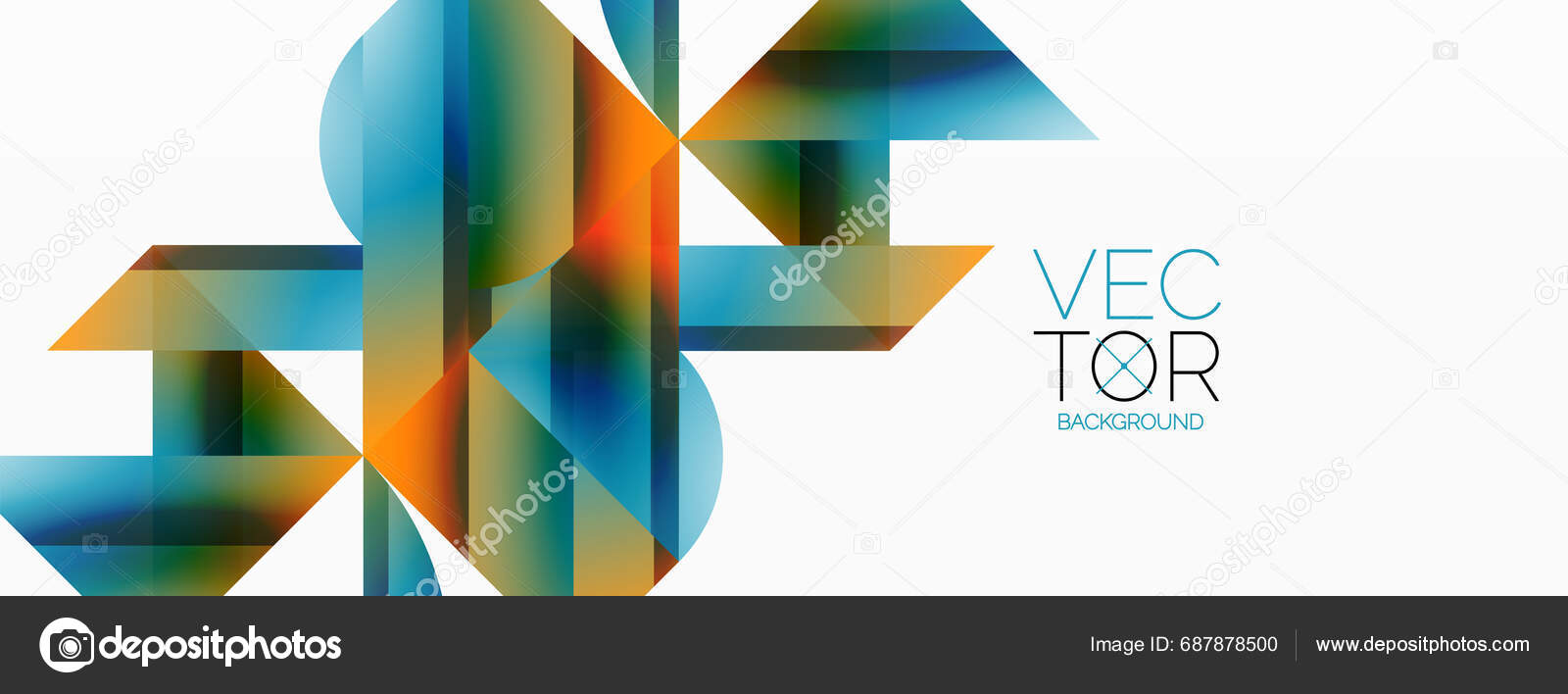 Gradient Color Triangles Circles White Dynamic Blend Creating ...