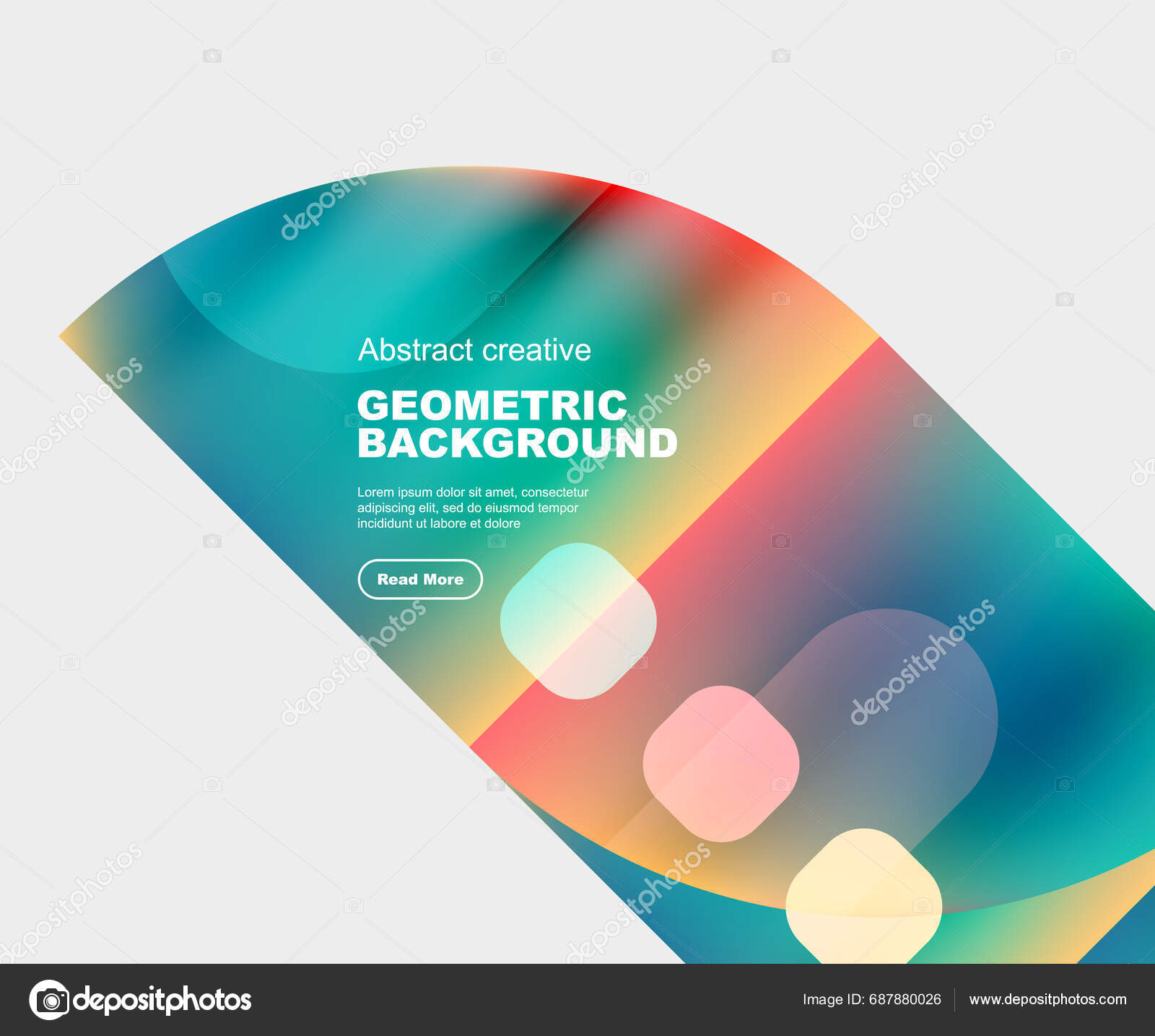 Triangle Square Composition Geometric Background Stock Vector by ...