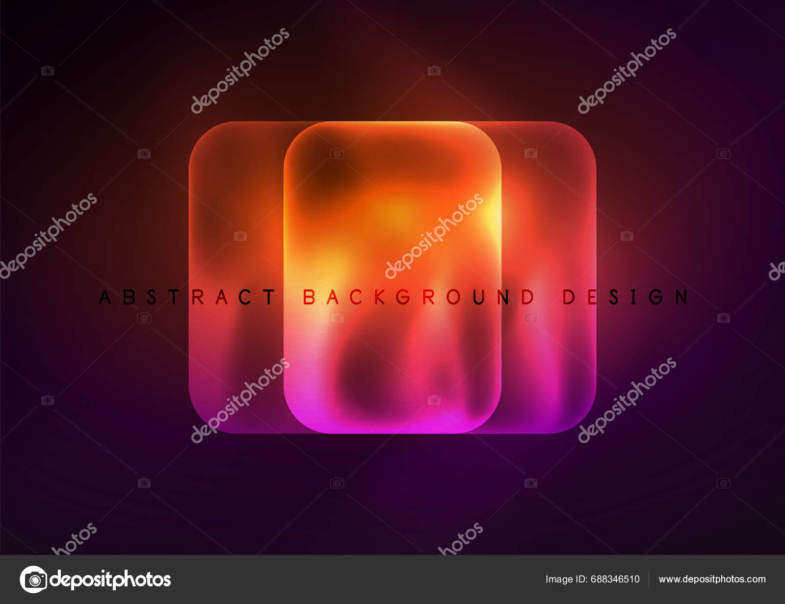 Trendy Square Blurred Color Abstract Background Glowing Lights Vector ...