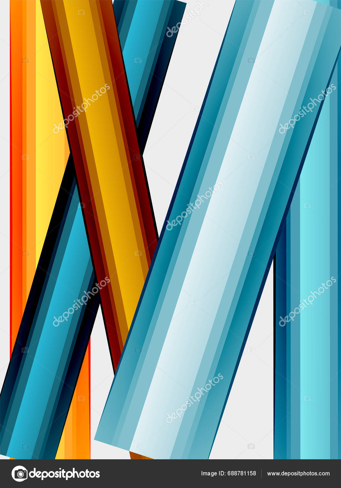 Abstract Color Straight Lines Vector Background Stock Vector by ©akomov ...