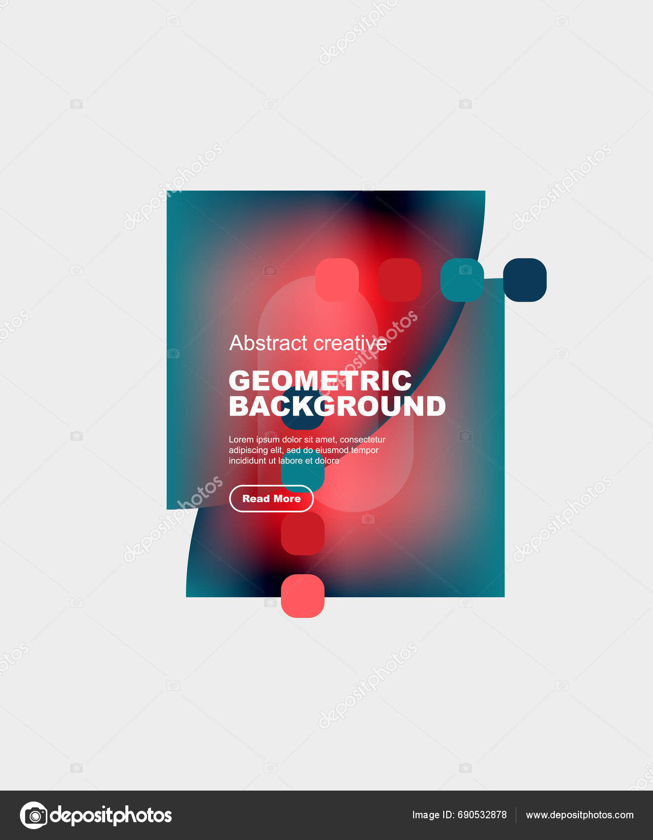 Triangle Square Composition Geometric Background Stock Vector by ...