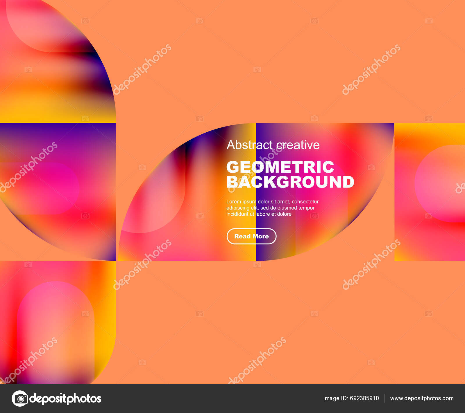 Triangle Square Composition Geometric Background Stock Vector by ...